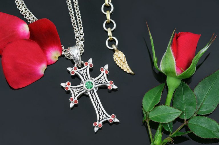 Underworld Keys of Hades Greek Gothic Silver Necklace N-005