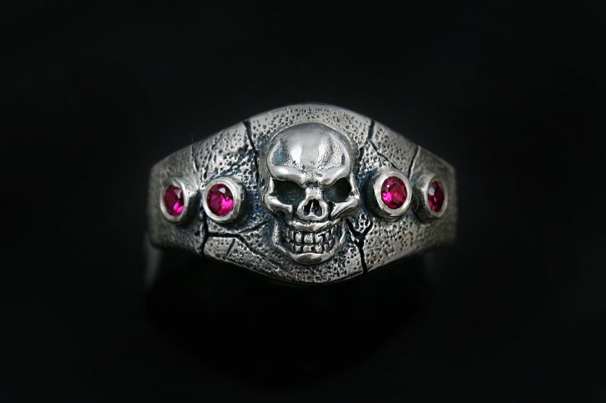 Barbarossa Dragon Ruby Silver Ring MR-027
