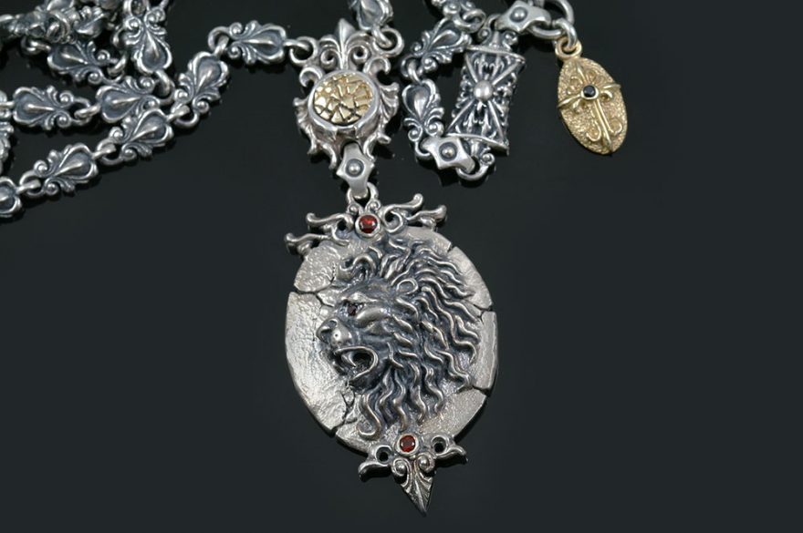 Underworld Keys of Hades Greek Gothic Silver Necklace N-005