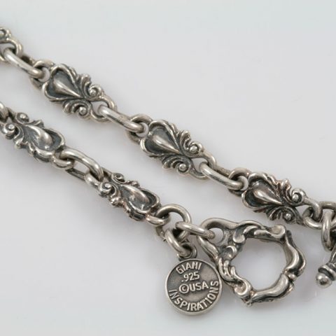 Gothic Heart Sterling Silver Chain CN-001