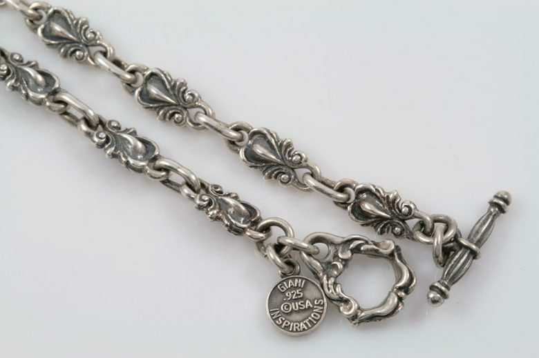 Gothic Heart Sterling Silver Chain CN-001