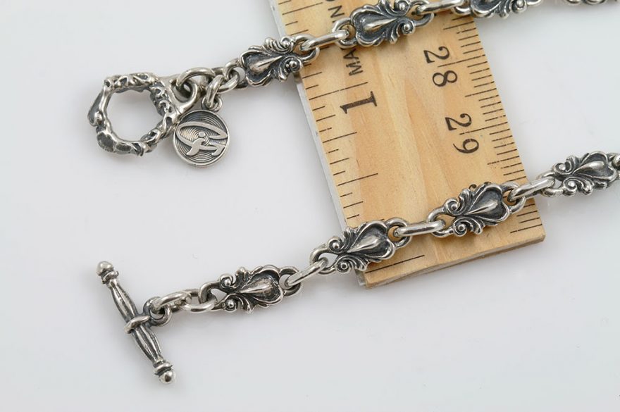 Gothic Heart Sterling Silver Chain CN-001