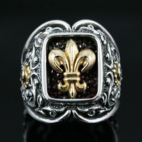 Ludovic Baroque Style Silver Ring MR-024