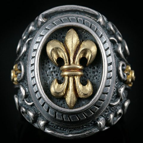 Luise Baroque Style Silver Ring MR-023F