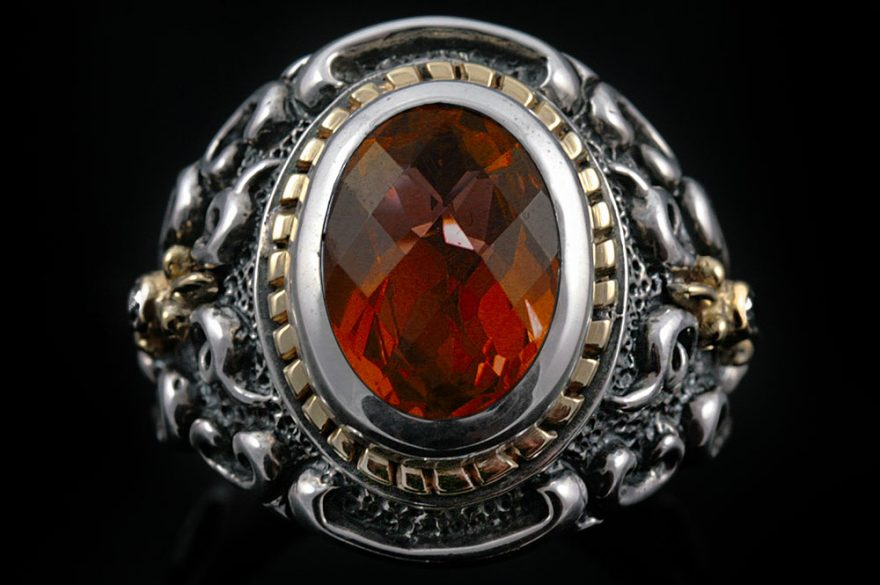 Luise Baroque Style Silver Ring MR-023F