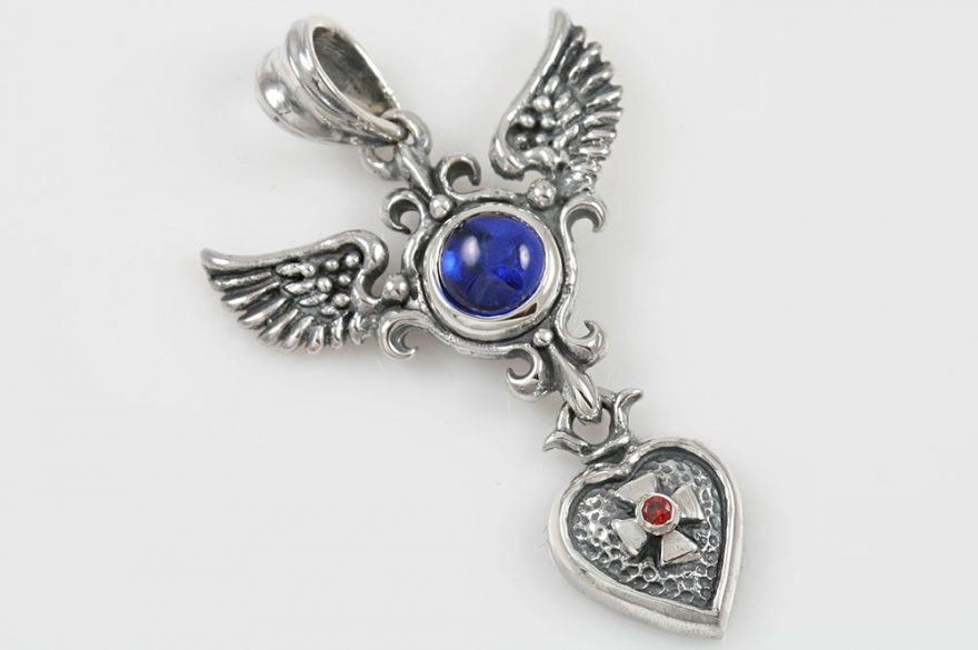 Cherokee Native American Turquoise Beaded Silver Necklace BNK-174