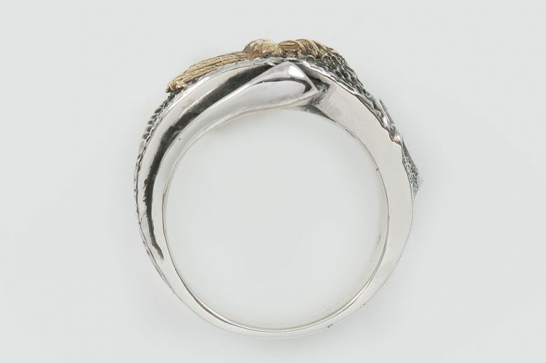 Sioux Native American Oxidized Silver Ring MR-140